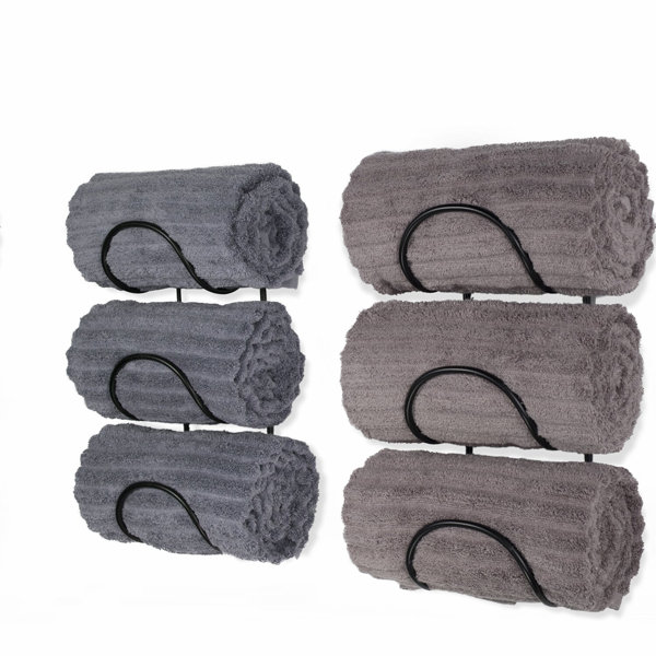 BRBCA Elite Wrought Iron Towel Rack - Wall Mountable, Solid Quality ...