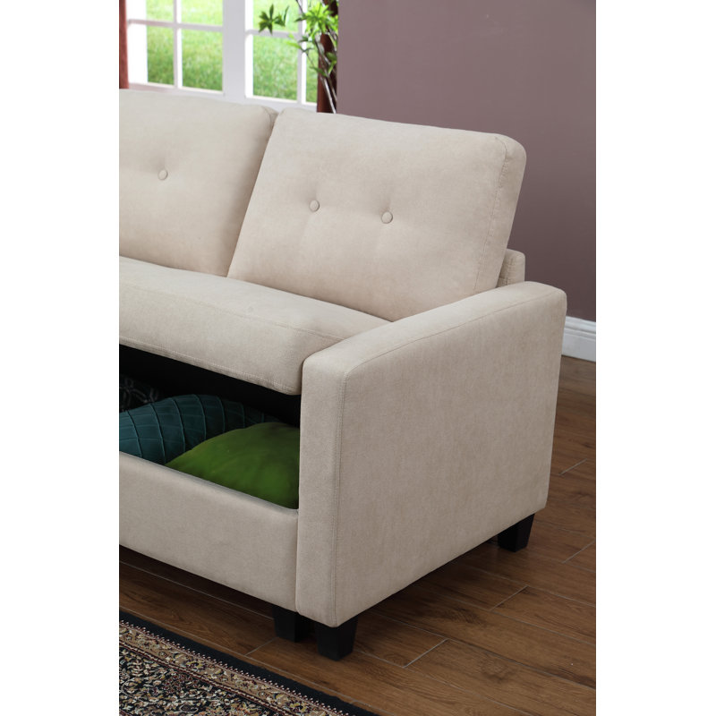Latitude Run® 84.2" Wide Reversible Sofa & Chaise & Reviews | Wayfair
