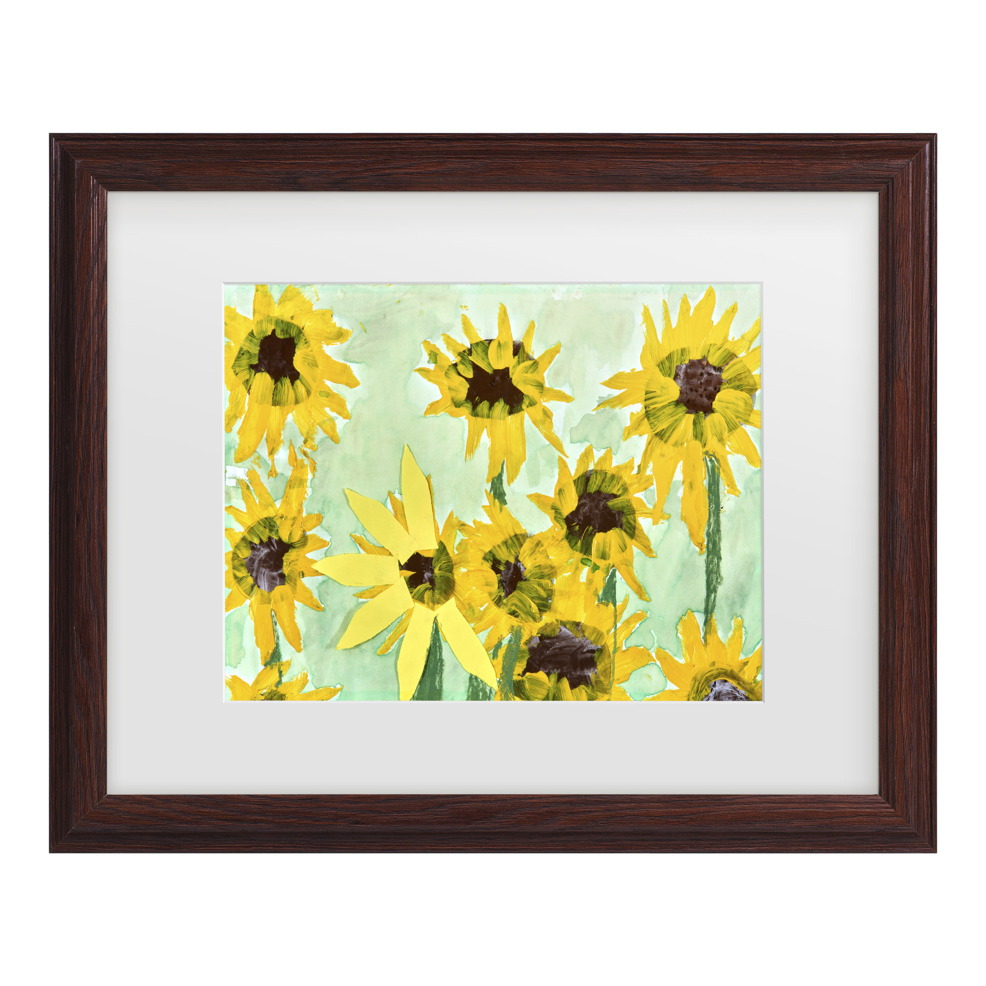 Ebern Designs Dale Hefer Suflowers By Jam Matted Framed Art | Wayfair