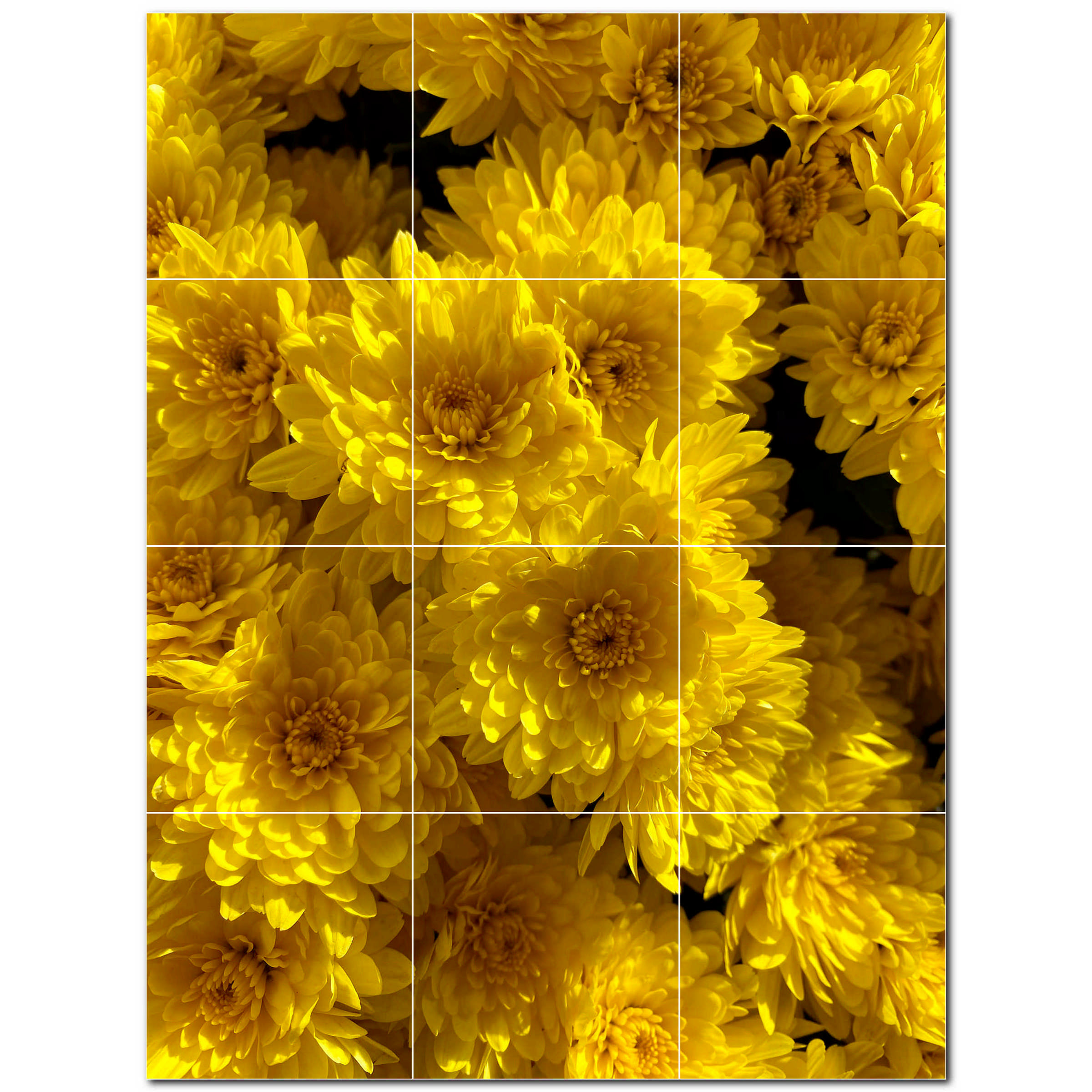 Picture-Tiles.com 24" x 32" Ceramic Flowers Photo Decorative Mural Tile ...