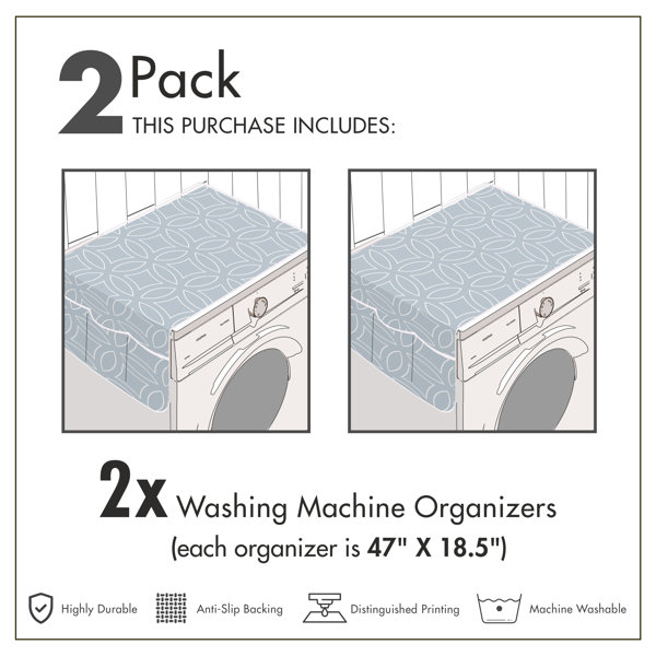 East Urban Home White - Lot de 2 machines à laver 47 po x 18,5 po ...