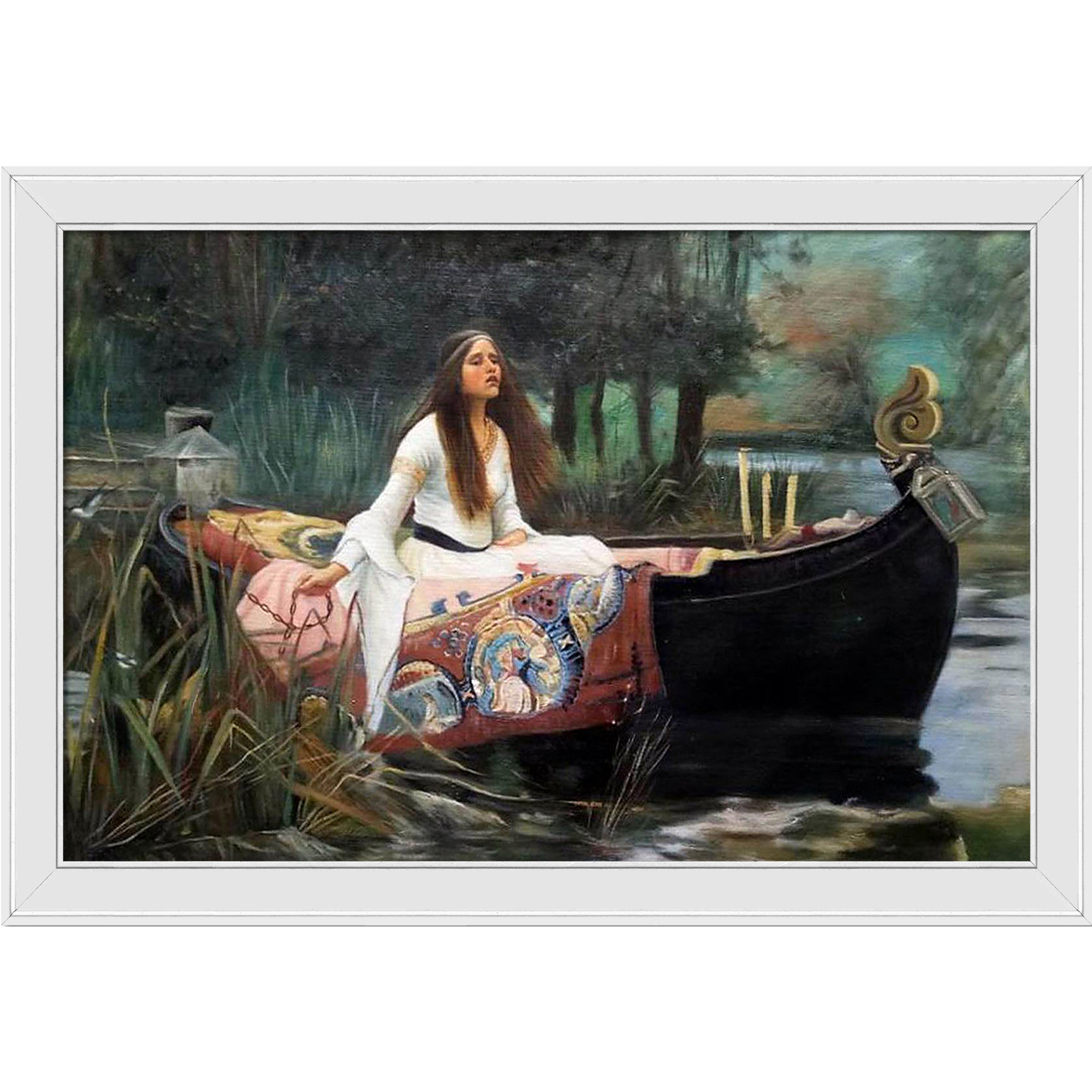 Overstock Art The Lady Of Shalott Framed On Canvas by John William ...