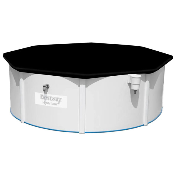 vidaXL Plastic Round Frame Set Pool H x 396cm W x 396cm L | Wayfair.co.uk