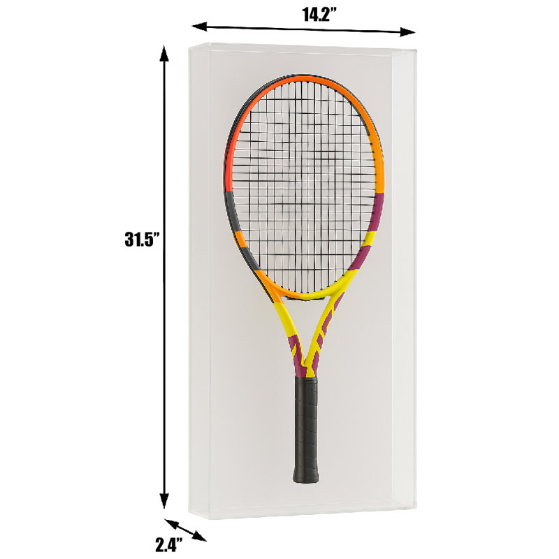 Vandue Deluxe Wall Mount 5mm Thick Uv Protected Acrylic Tennis Racquet ...