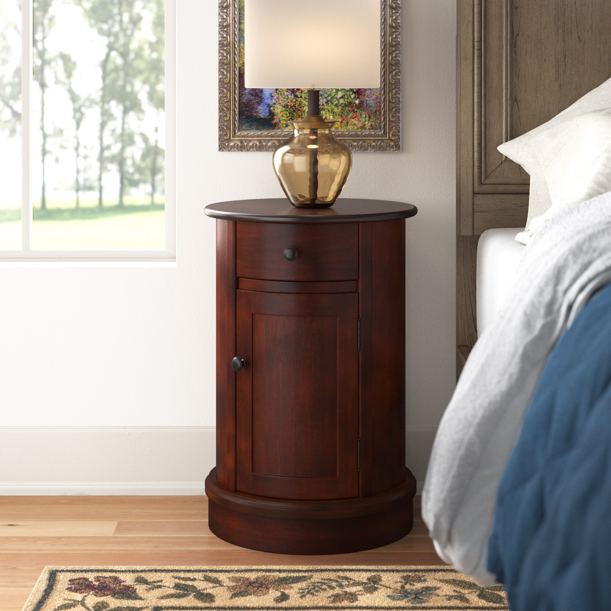 Lark Manor™ KeAndre 1 - Drawer Solid Wood Nightstand & Reviews | Wayfair