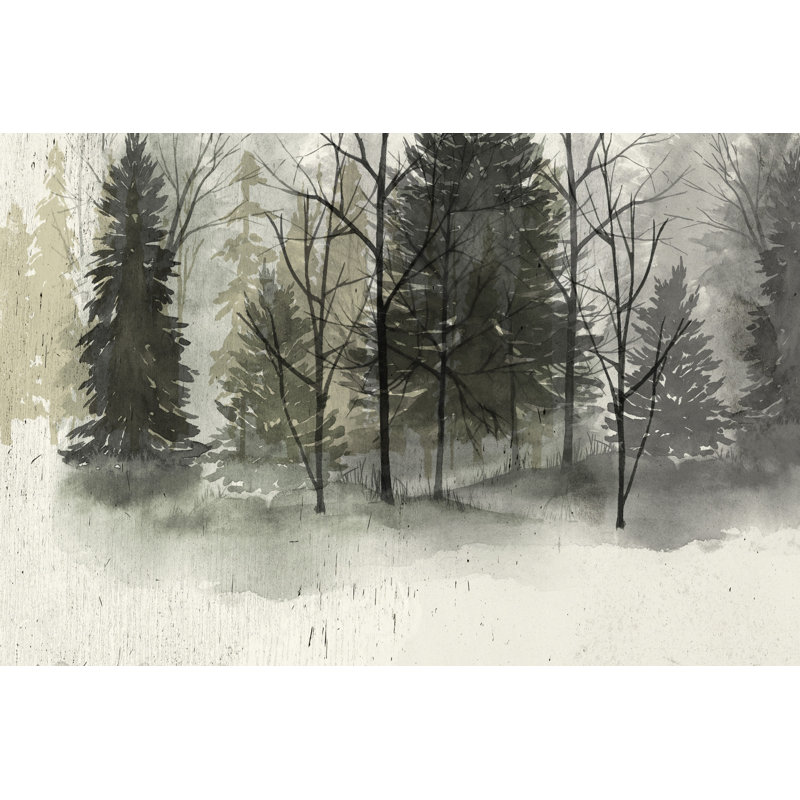Millwood Pines Textured Treeline I On Canvas Painting & Reviews | Wayfair