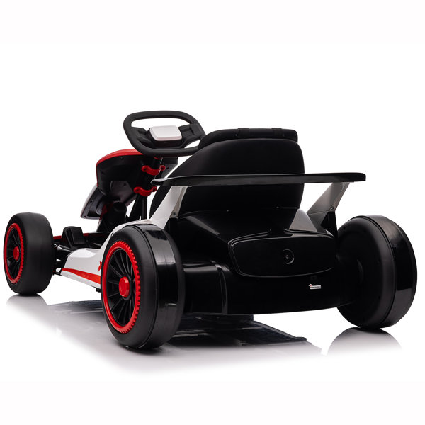 JOYRACER 24V 2WD Ride On Race Car for Kids, Drift Kart Car W/ 10Ah ...