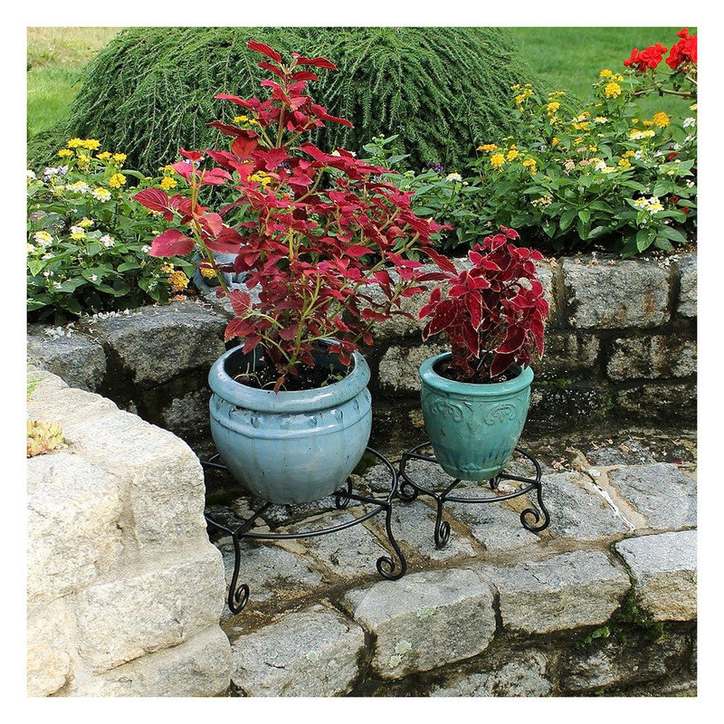 Red Barrel Studio® Flower Pot Plant Stand, Large,Black | Wayfair