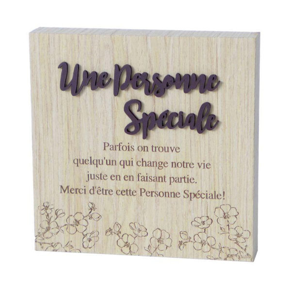 Trinx Une Personne Speciale Block Sign | Wayfair
