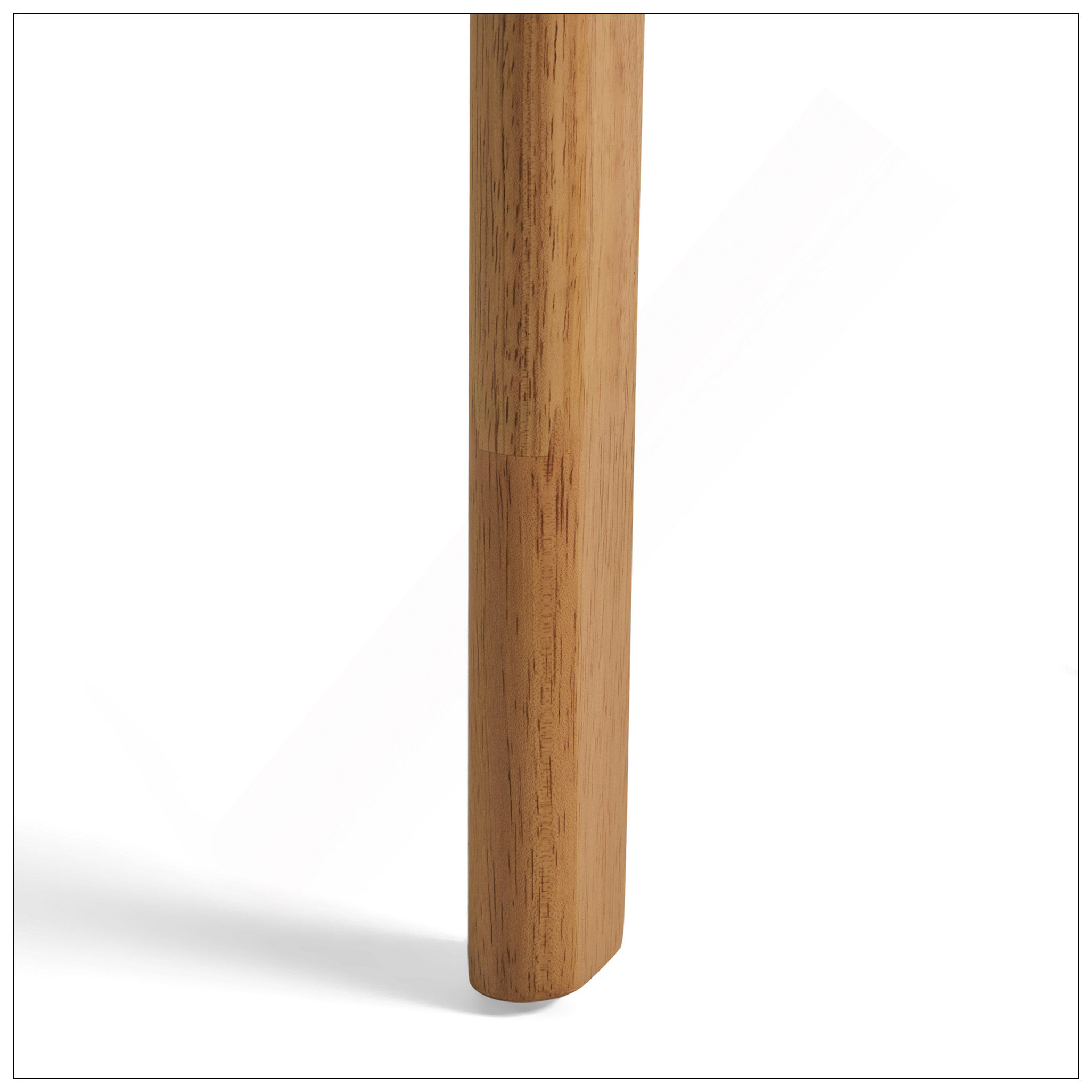 Latitude Run® Dining Table, Rubberwood With Walnut Veneer, Mid-Century ...