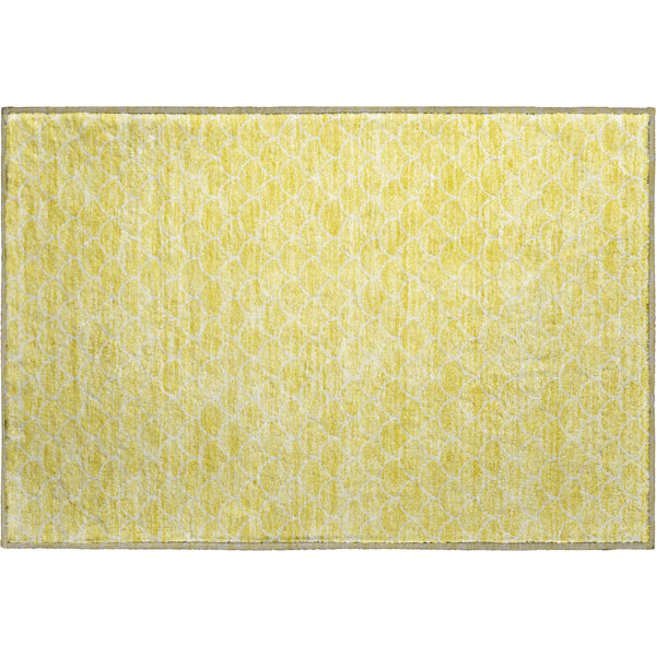 Addison Rugs Premium Machine Washable Mayfield Yellow Rug | Wayfair