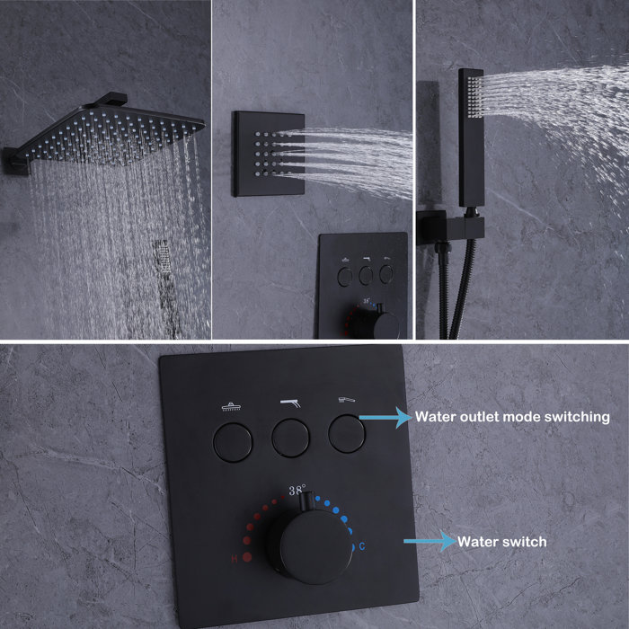 Homein Complete Shower System with Rough in-Valve & Reviews | Wayfair
