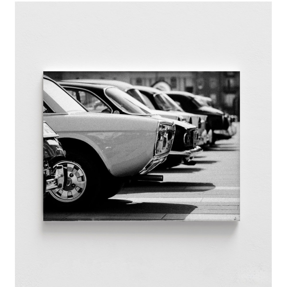 Ebern Designs Kneema Vintage Cars Photography Print,Framed Black And ...