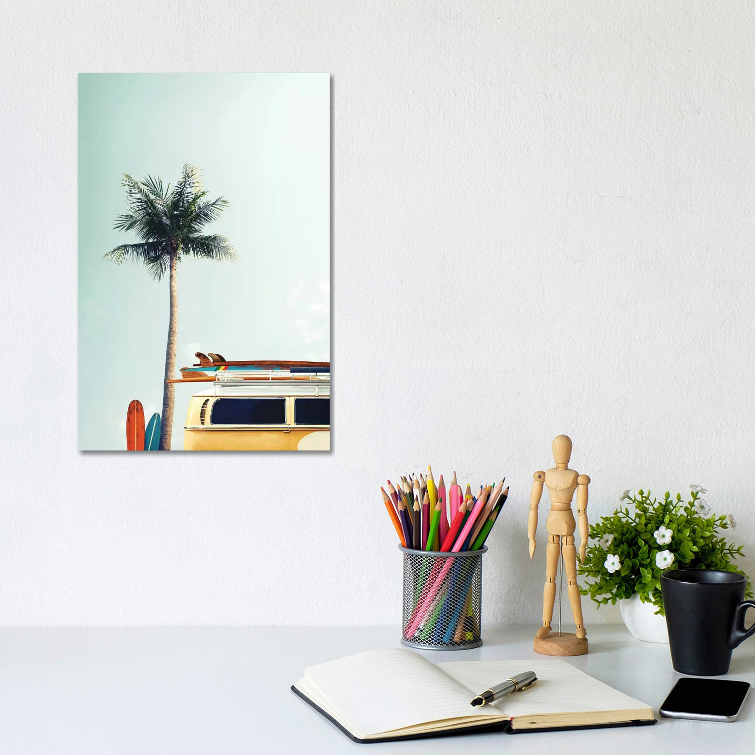 East Urban Home Surf Bus Yellow by Design Fabrikken - Print - Wayfair ...