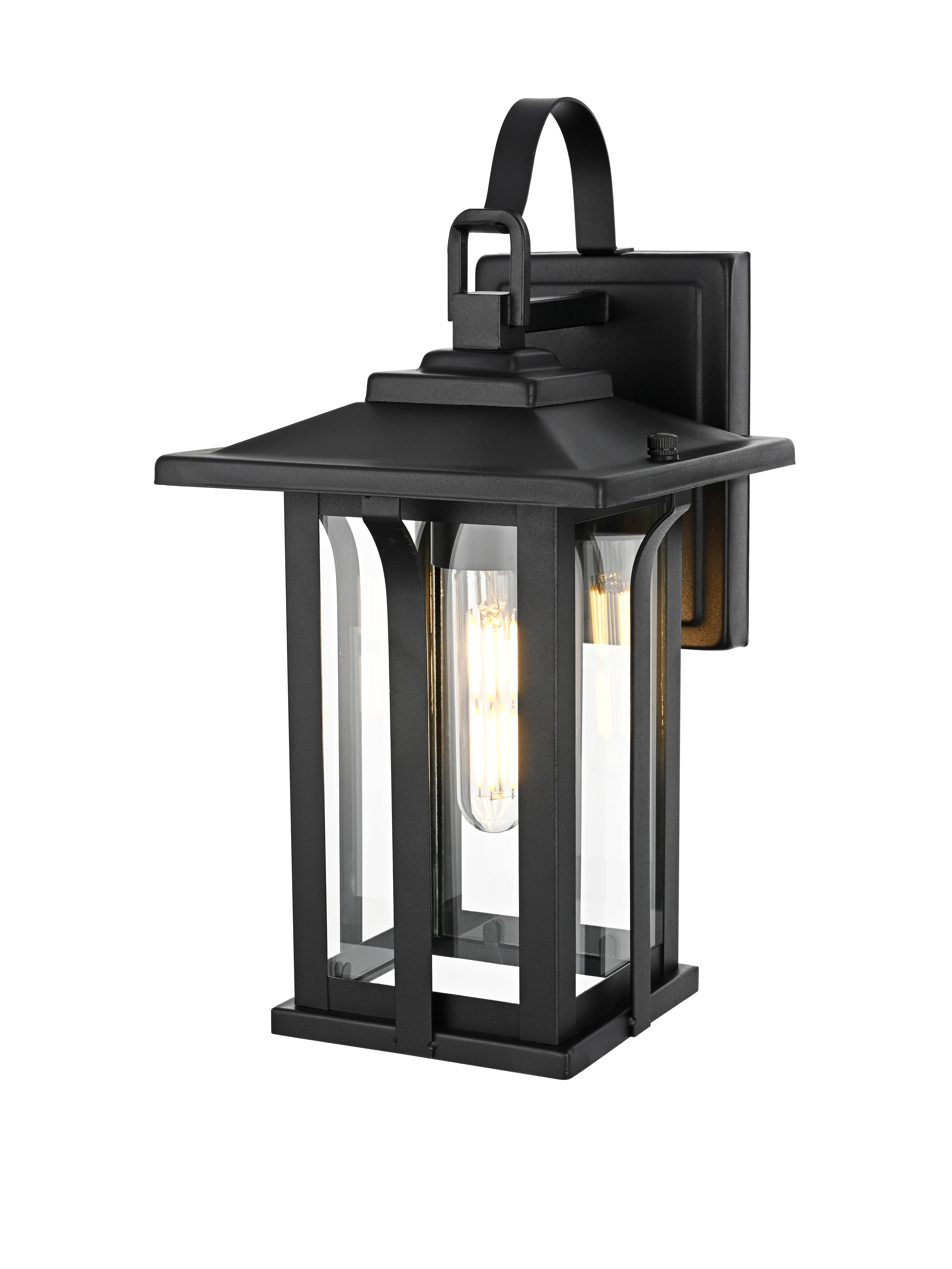 Winston Porter Abby 7 Inch Outdoor Wall Sconce in Black - Wayfair Canada