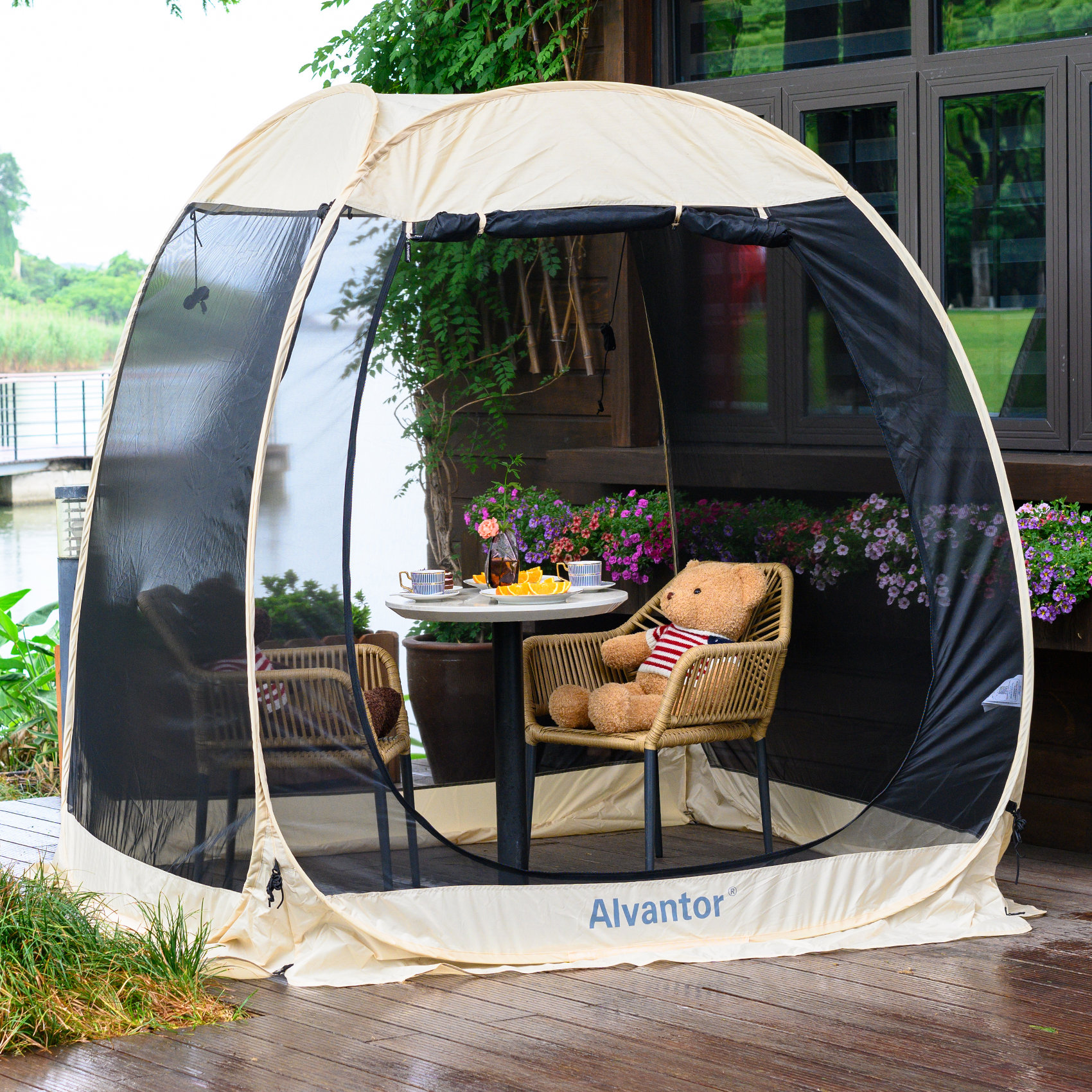 Alvantor Pop-Up Canopy Screen Tent Screen House Patio Gazebo ...