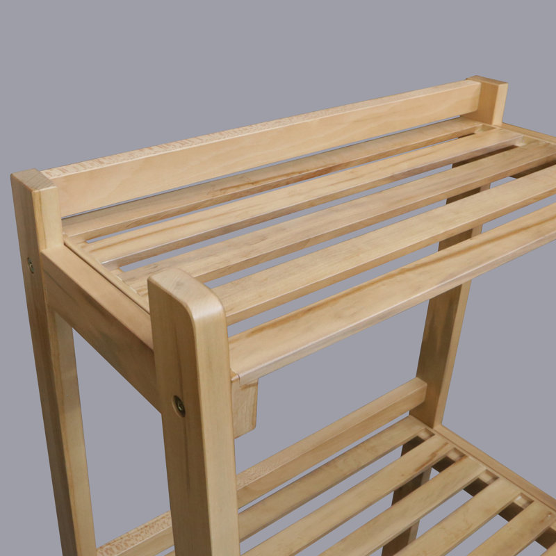 Ebern Designs Woodhaven Slatted 3-shelf Ladder Bookcase With Solid ...