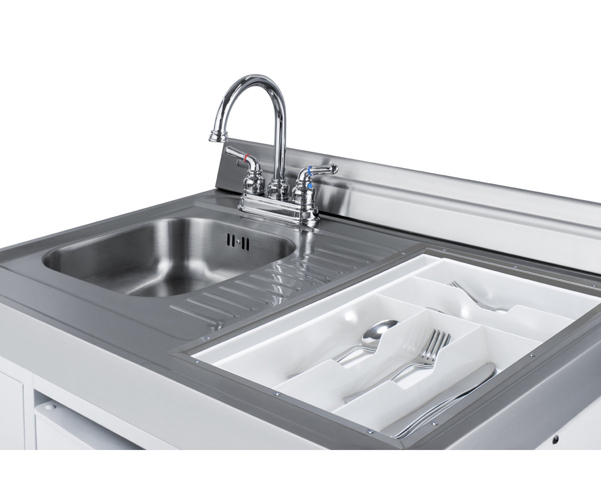 Summit Appliance 72" Wide All-In-One Kitchenette With Electric Coil ...