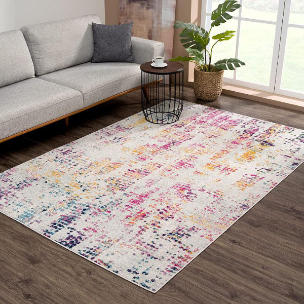 Dakota Fields Kronos Flatweave Performance Ivory Rug | Wayfair