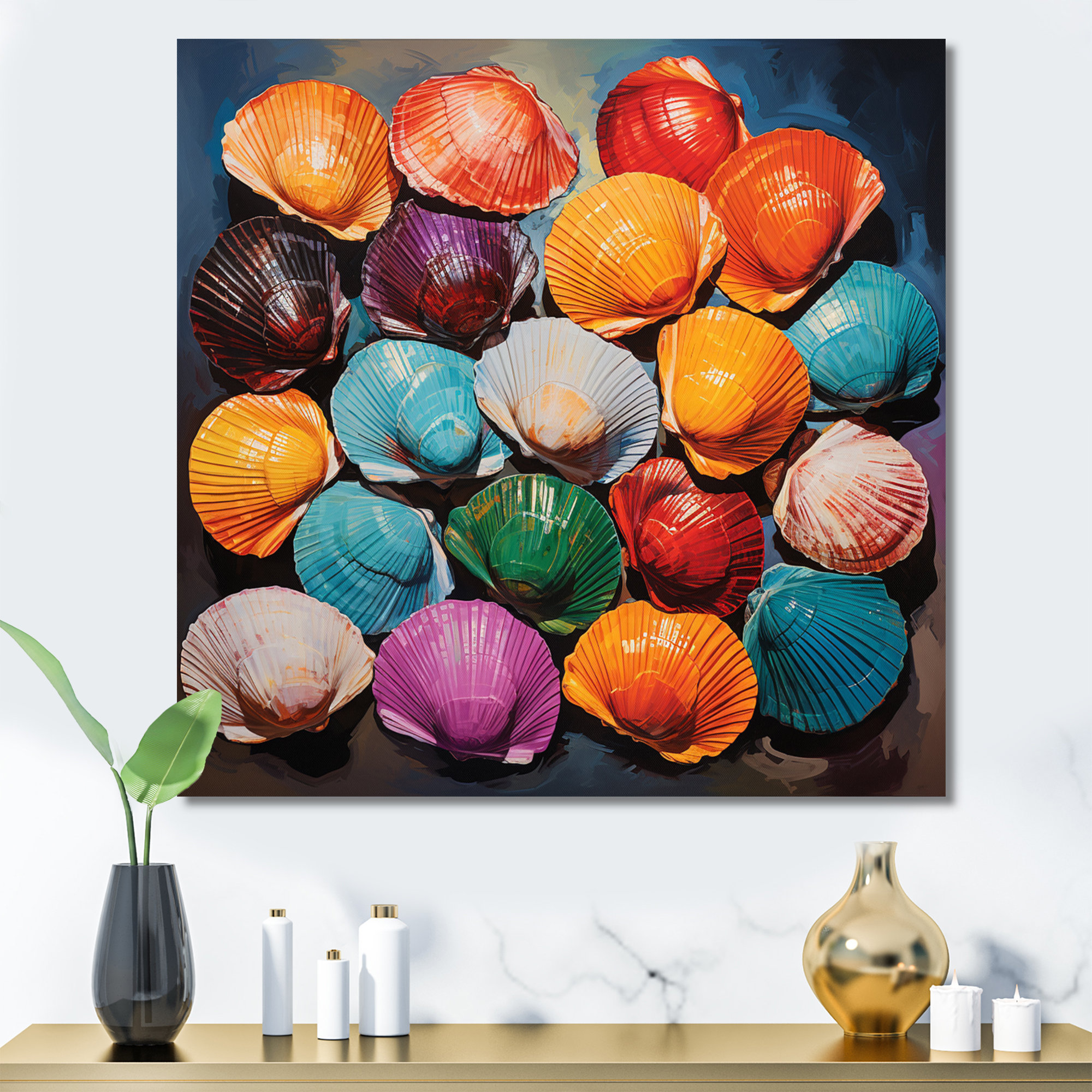 Rosecliff Heights Colorful Seashells Pop I - Print | Wayfair
