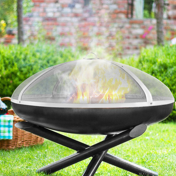 VEVOR Round Fire Pit Spark Screen Round Stainless Steel Spark Screen ...
