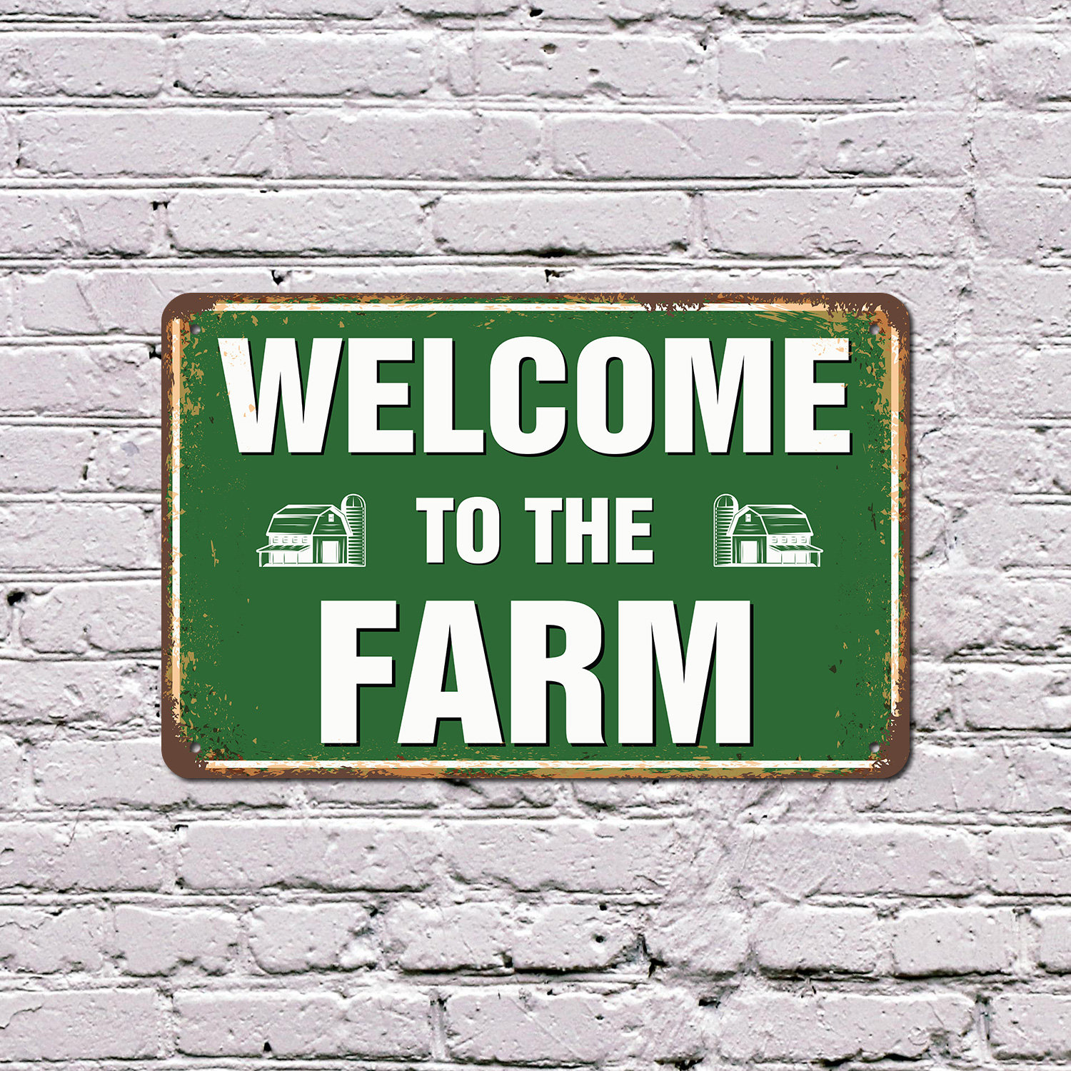 SignMission Welcome To The Farm Street 8 Inch x 12 Inch Plastic Sign ...