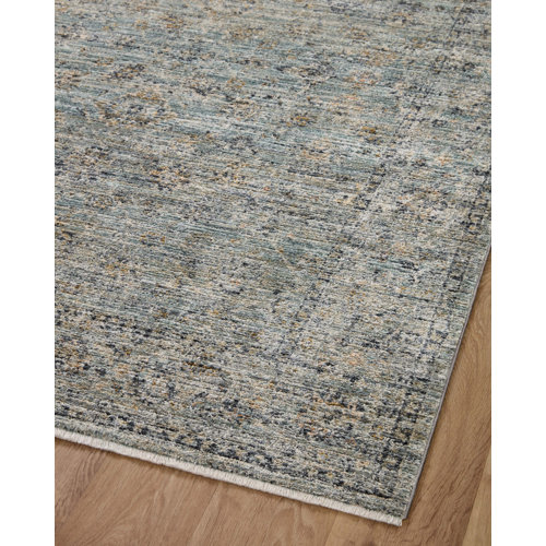 Jean Stoffer x Loloi Katherine Ocean / Gold Area Rug & Reviews | Wayfair