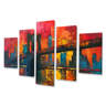 17 Stories Red Blue Brooklyn Bridge Nyc - Bridges Wall Decor Set | Wayfair