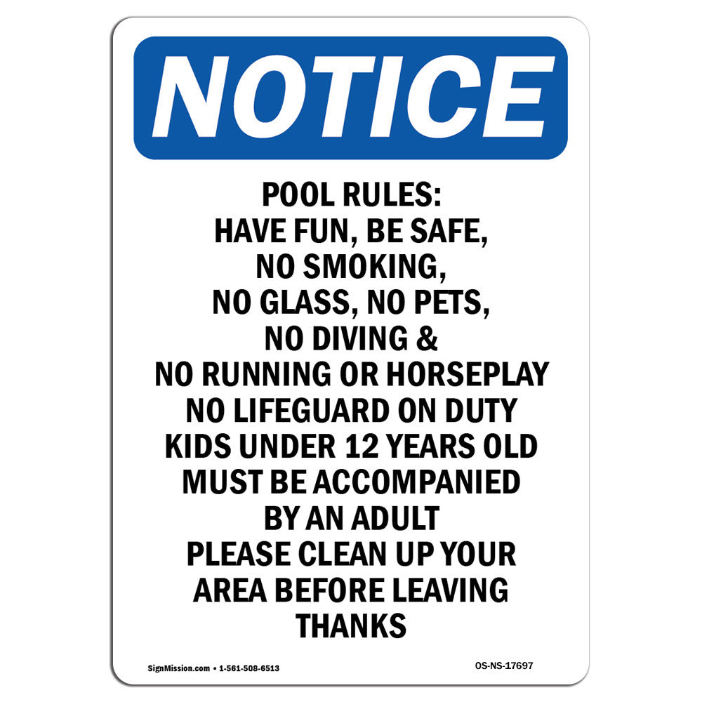 SignMission Pool Rules Have Fun Be Safe Sign | Wayfair