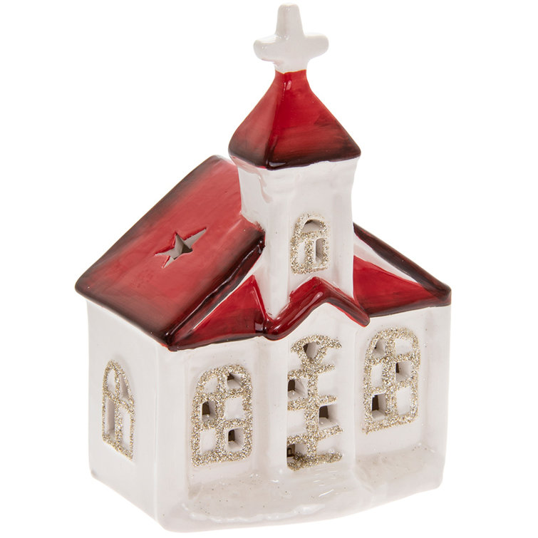 The Seasonal Aisle Ceramic LED Christmas Church | Wayfair.co.uk