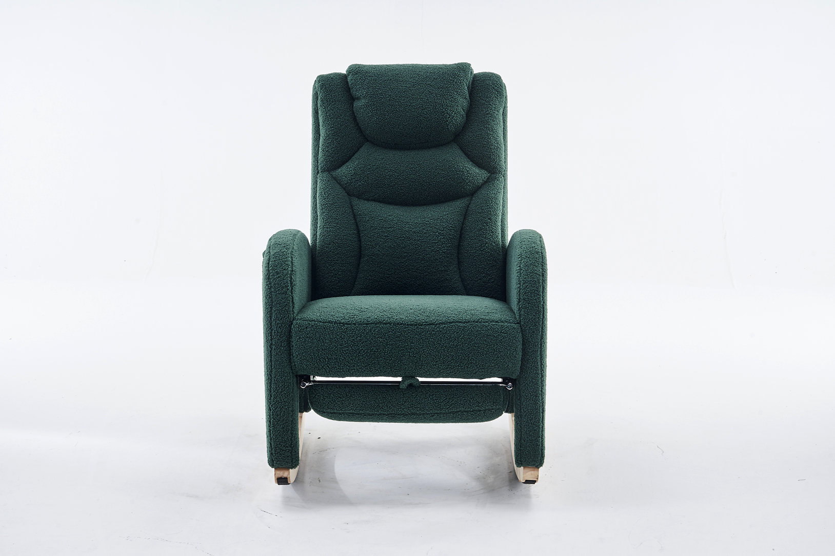 George Oliver Ergonomic backrest design Teddy Fabric Rocking Chair With ...