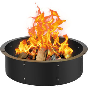 Latitude Run® Round Fire Pit Ring Insert Outer 31 Inch Inner DIY ...