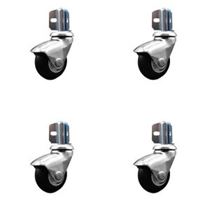 Service Caster Neoprene Rubber Caster with Corner Mount Brackets | Wayfair