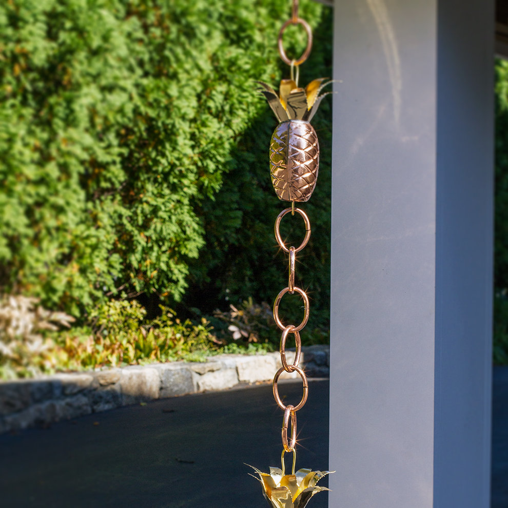 Ivy Bronx Kalama Pineapple Rain Chain & Reviews | Wayfair