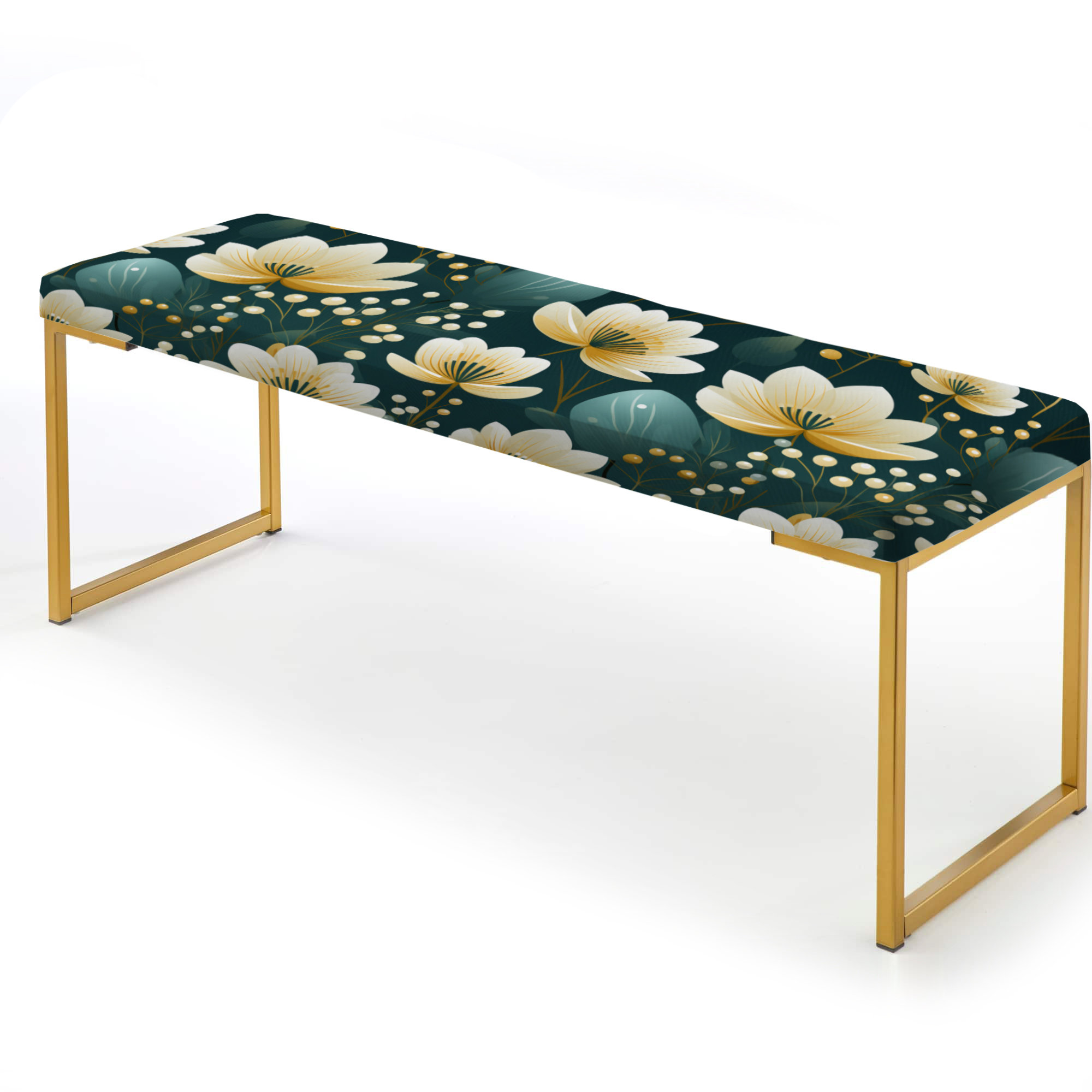 Design Art Vintage Romance Green Marvel Blooms I - Floral Upholstered ...