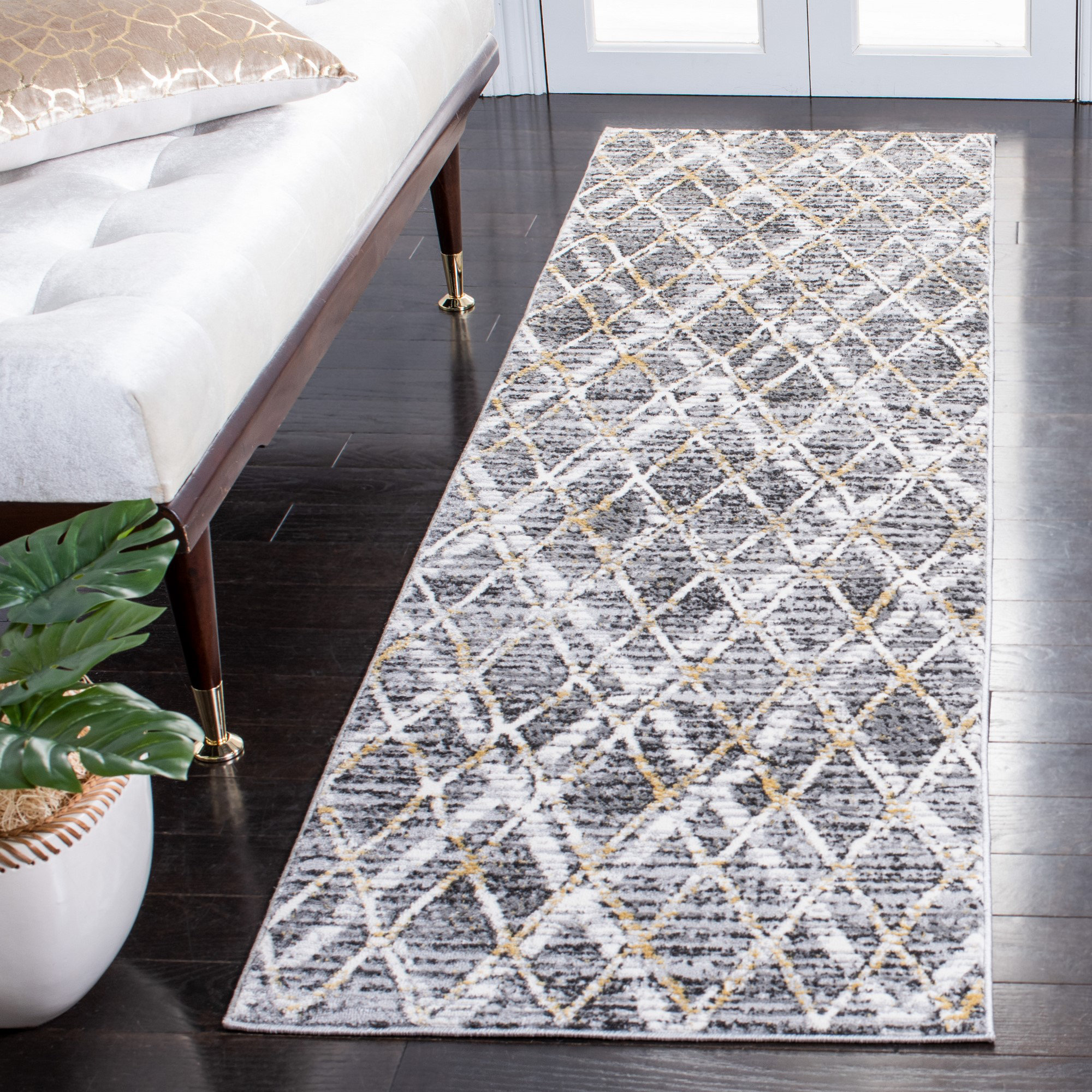 Union Rustic Weimer Performance Geometric Rug & Reviews | Wayfair