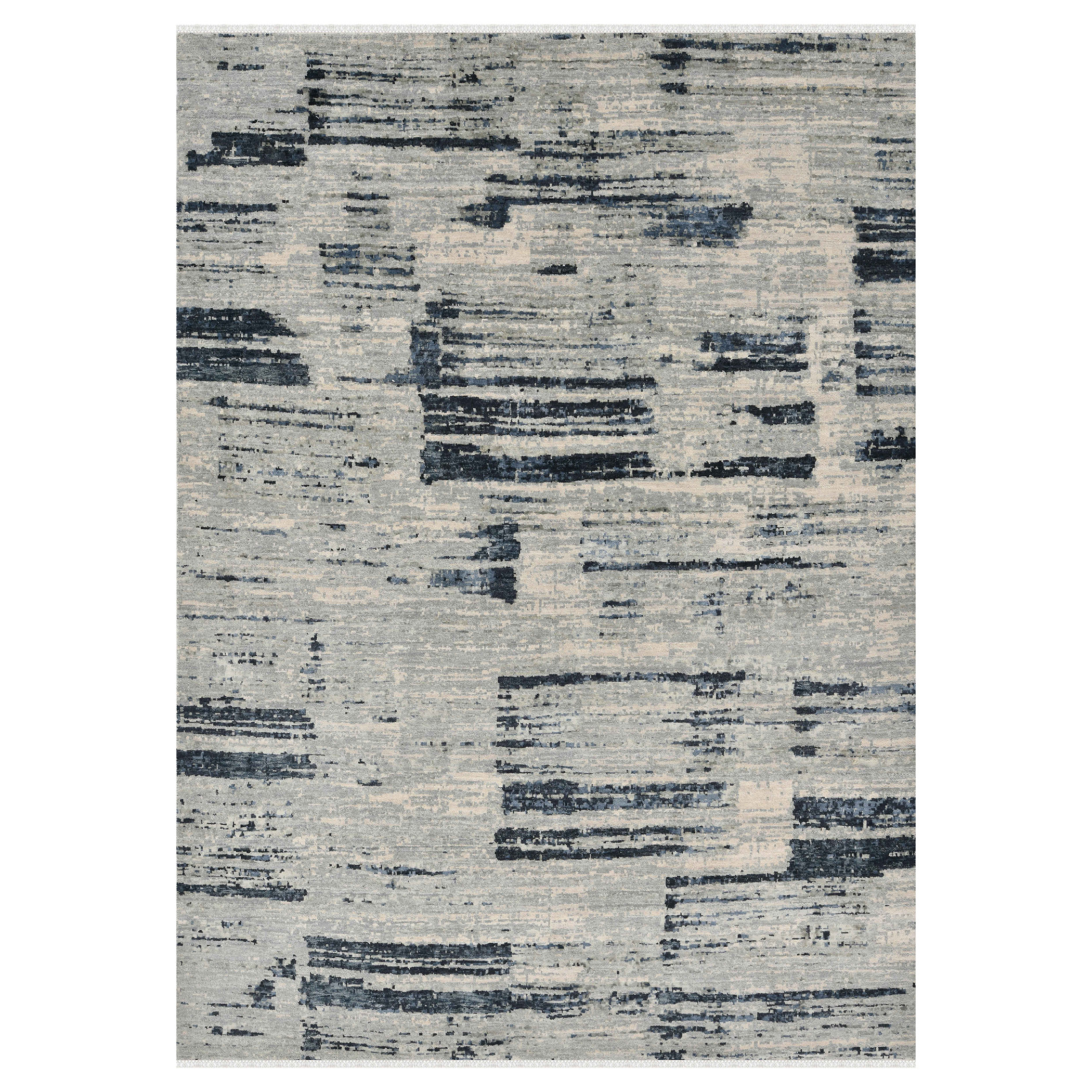 17 Stories Ensemble Modern Hand-Knotted Spindle Area Rug | Wayfair