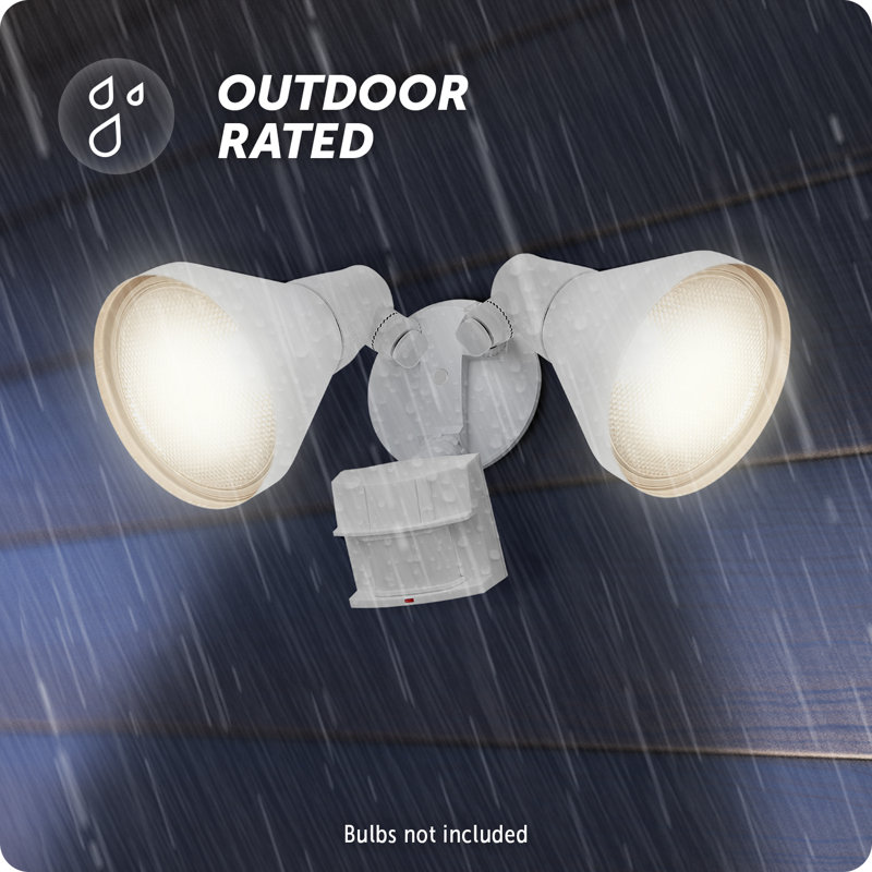Globe Electric Company Motion 2 - Head Hardwired Outdoor Security Flood ...