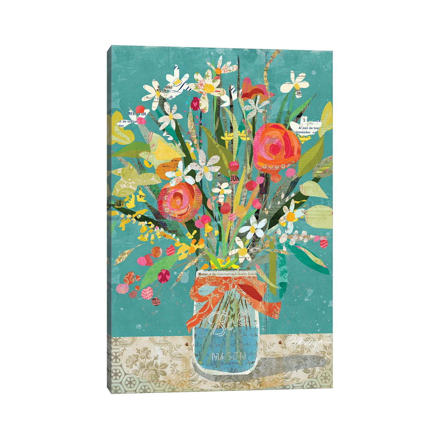 East Urban Home Mason Jar Wildflowers | Wayfair