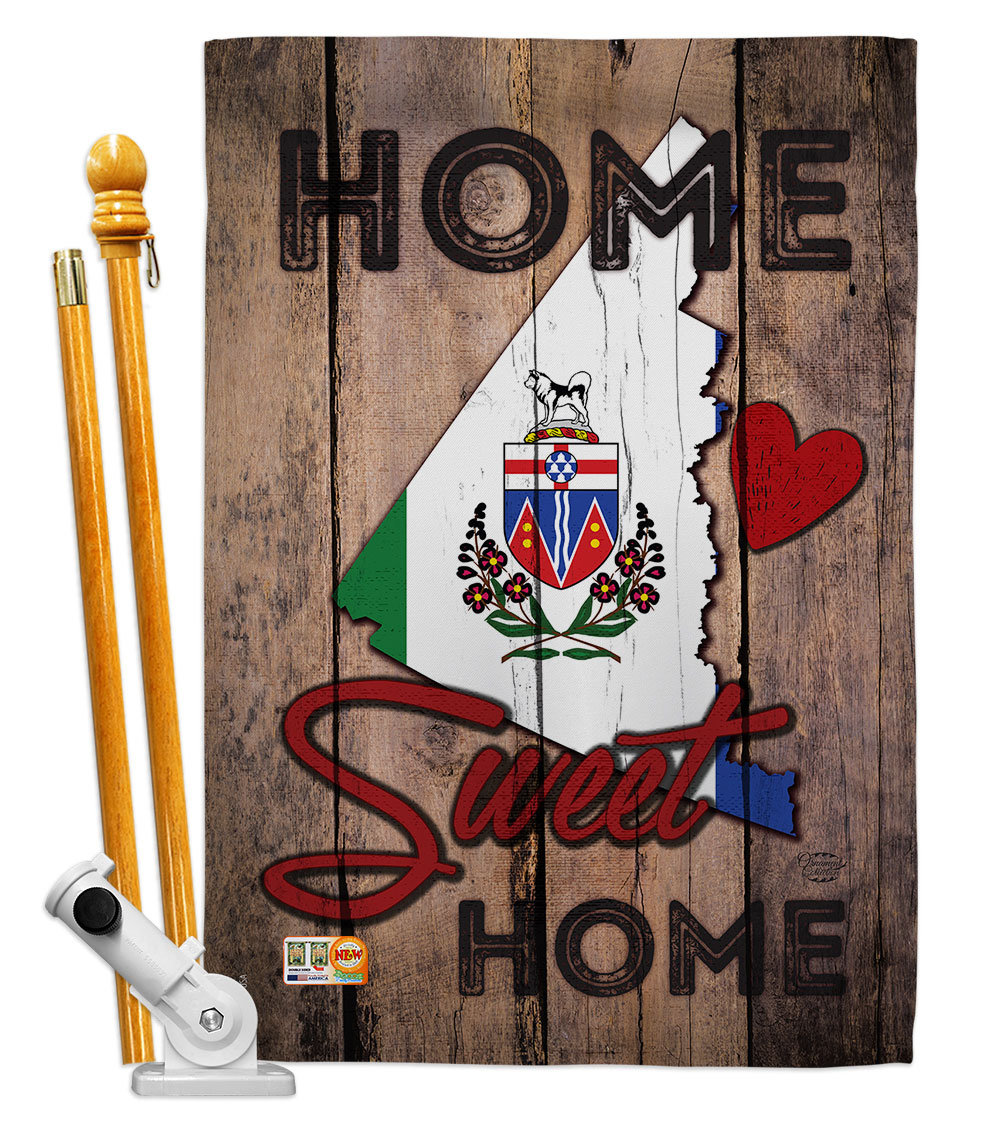 Ornament Collection Canada Provinces Yukon Home Sweet House Flag Set ...