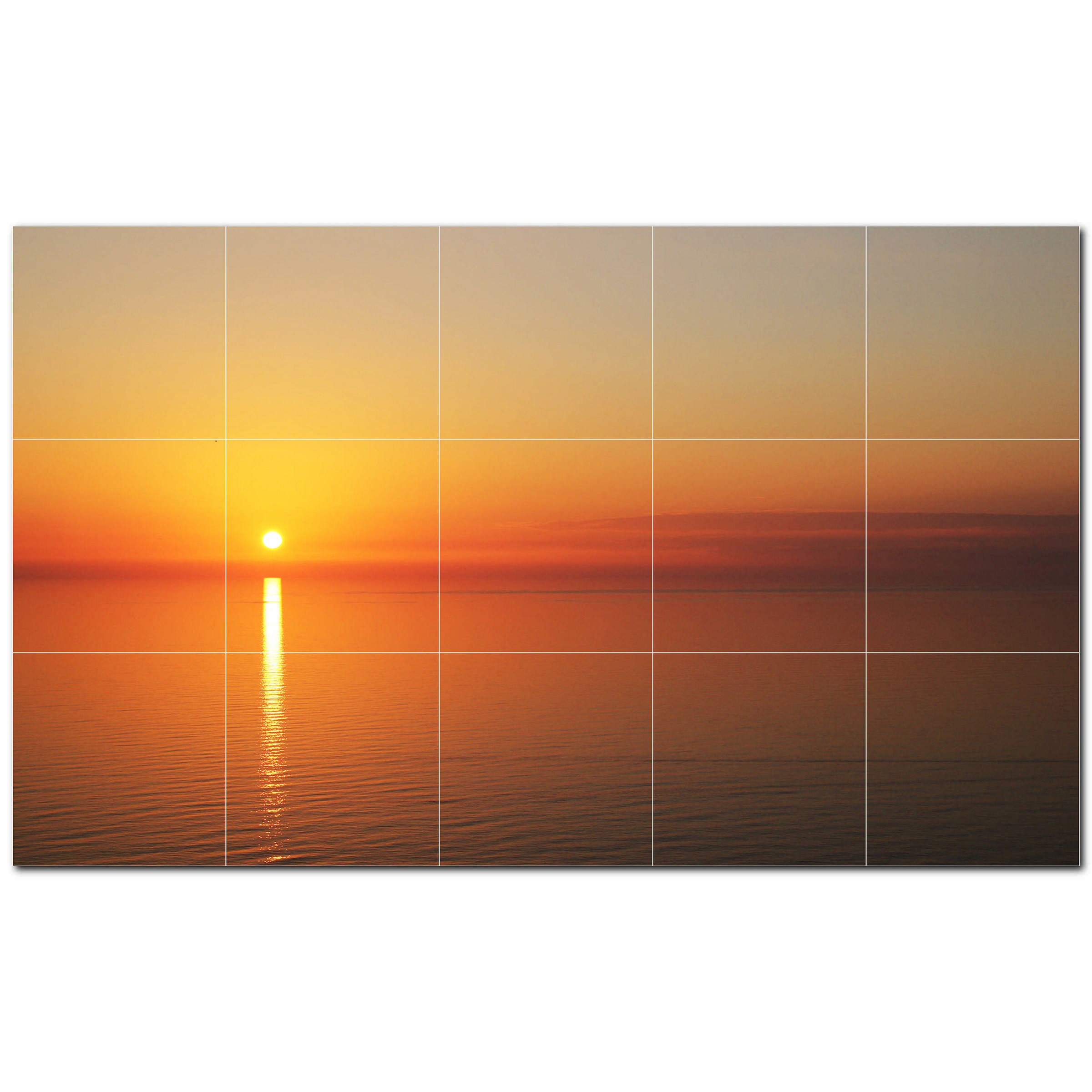 Picture-Tiles.com Sunset Photo 12'' x 12'' Satin Ceramic Decorative ...