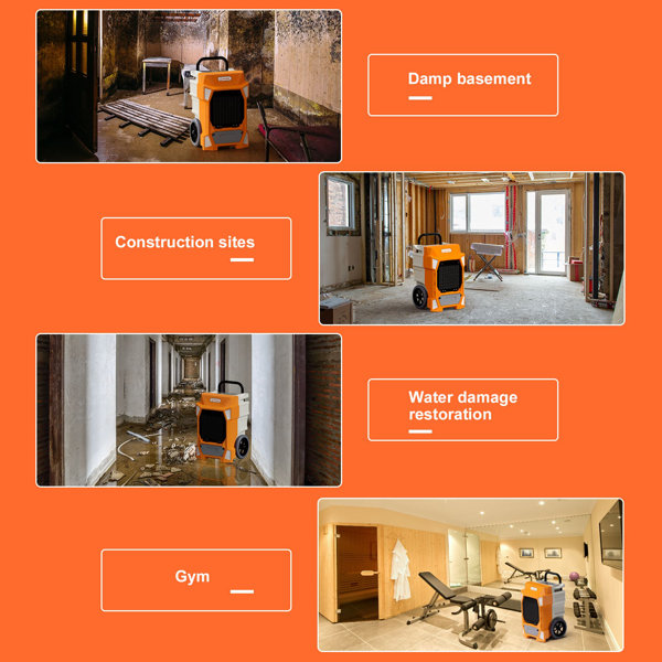 APTOOK 190 Pints 7500 Sq. Ft. Pro Commercial Dehumidifier with Humidity ...