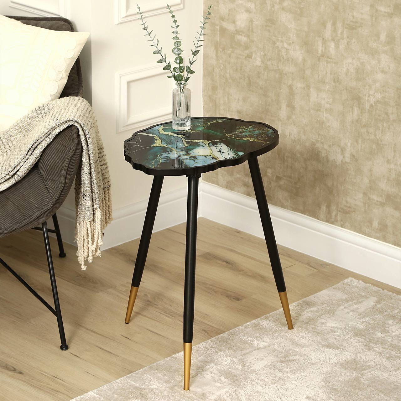 Fairmont Park Affaan 62.5cm Sofa Side Table for Living Room, Modern ...