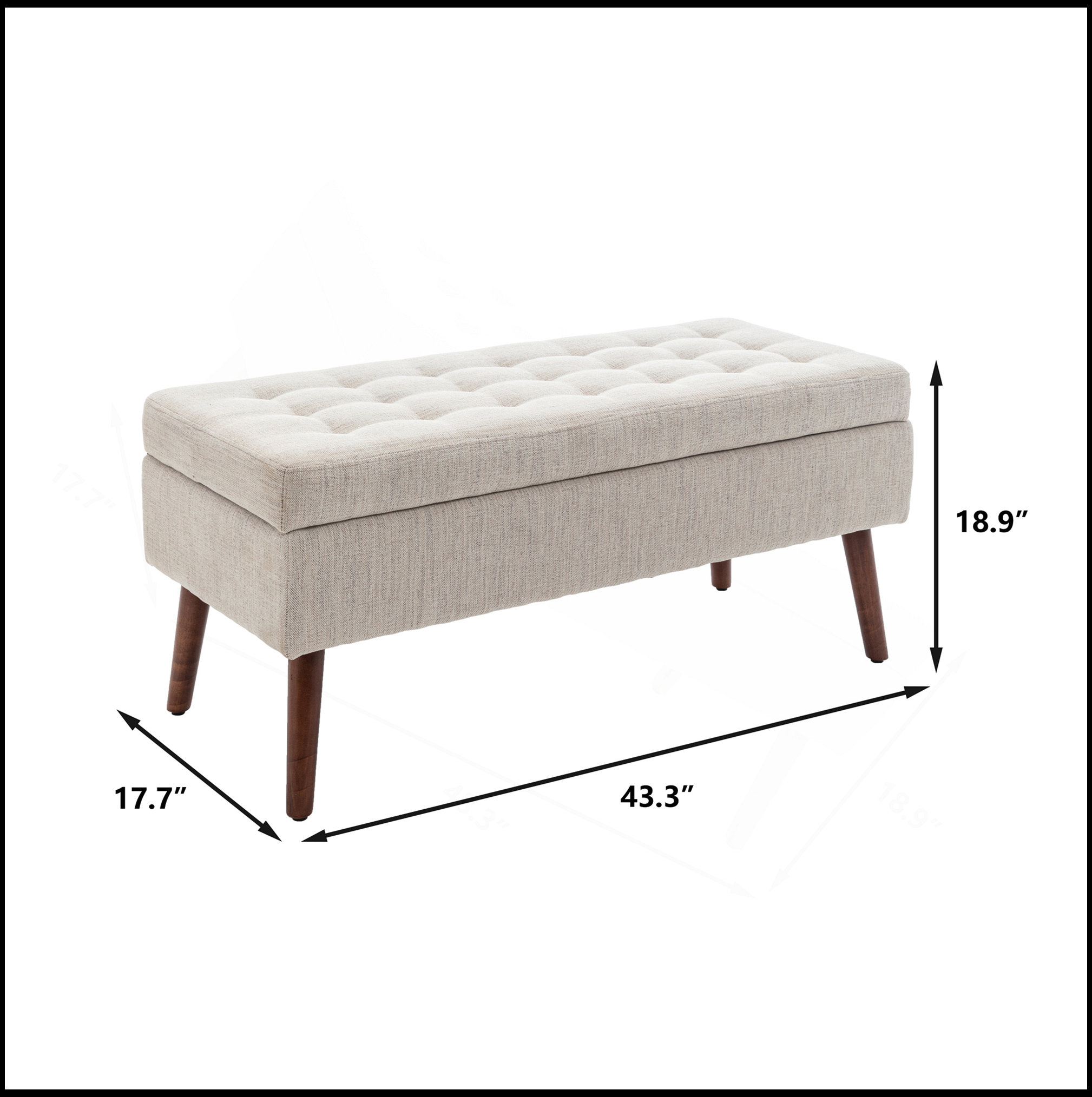 KUNMINGZHUHE Storage Bench With Storage Bench For Bedroom End Of Bed ...