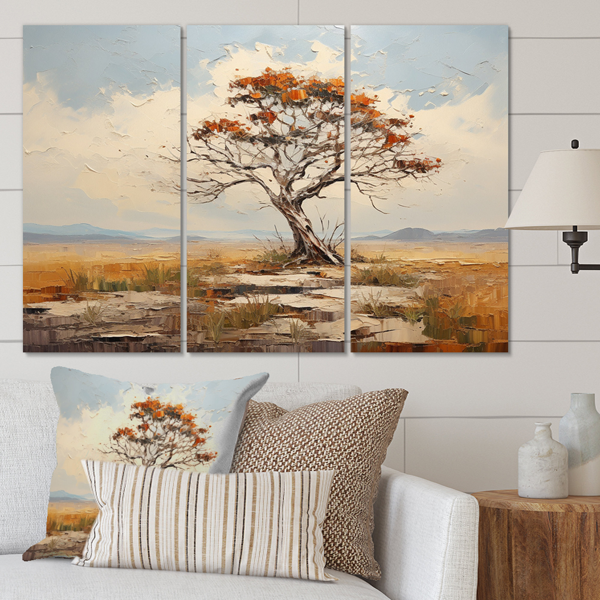 Design Art Baobab Tree Whispers of - Floral Metal Wall Art Prints Set ...