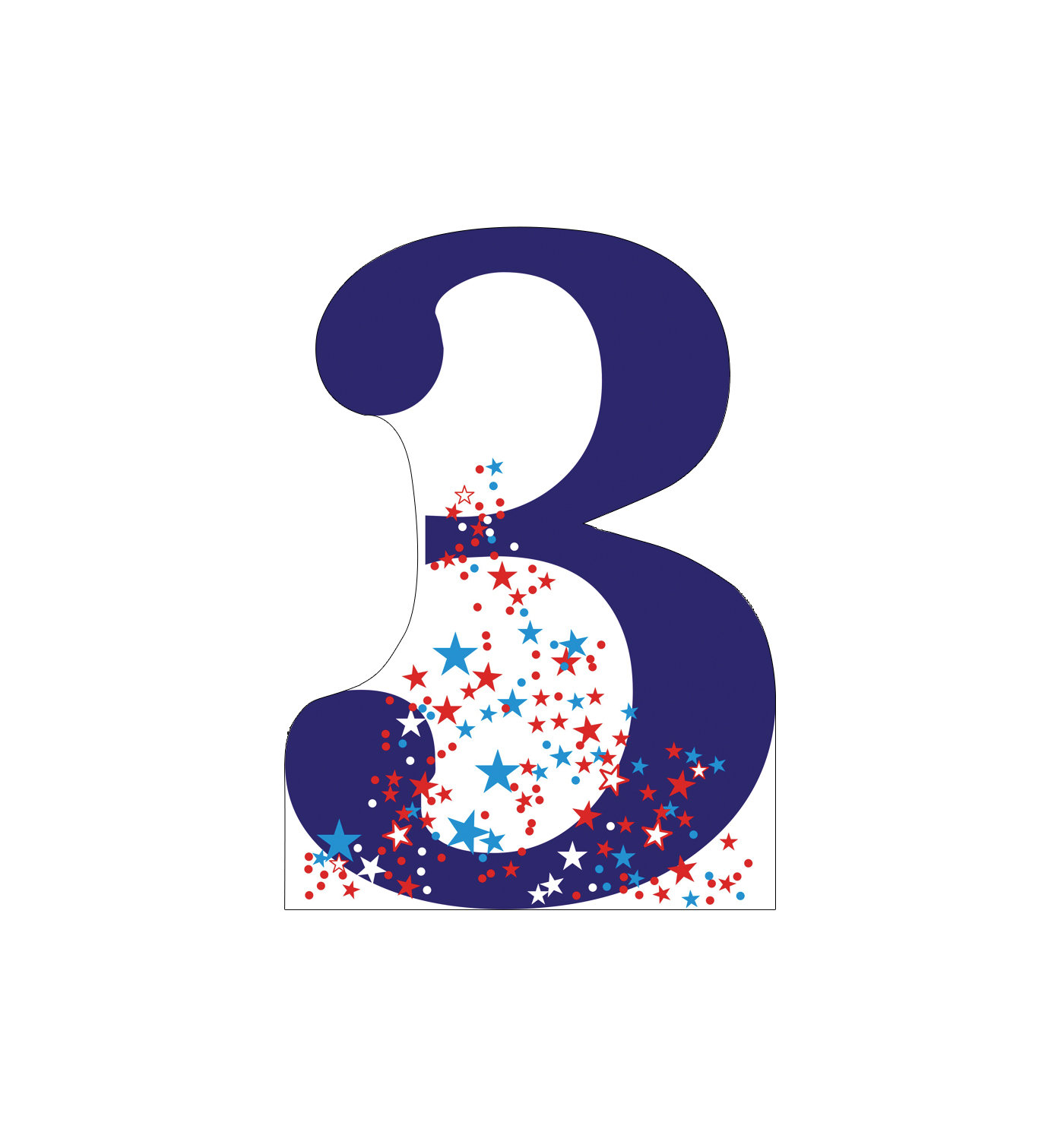 Advanced Graphics Number 3 Cardboard Stand-Up | Wayfair