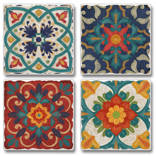 CounterArt Stoneware Square 4 Piece Coaster Set | Wayfair