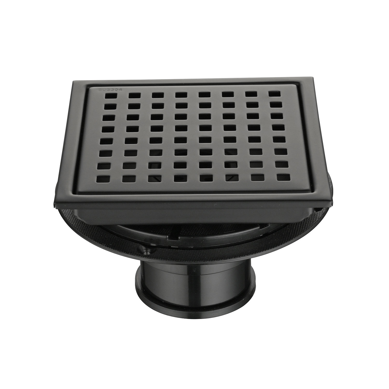 HHK HOME 6 In. Square Stainless Steel Grid Shower Floor Drain With ...