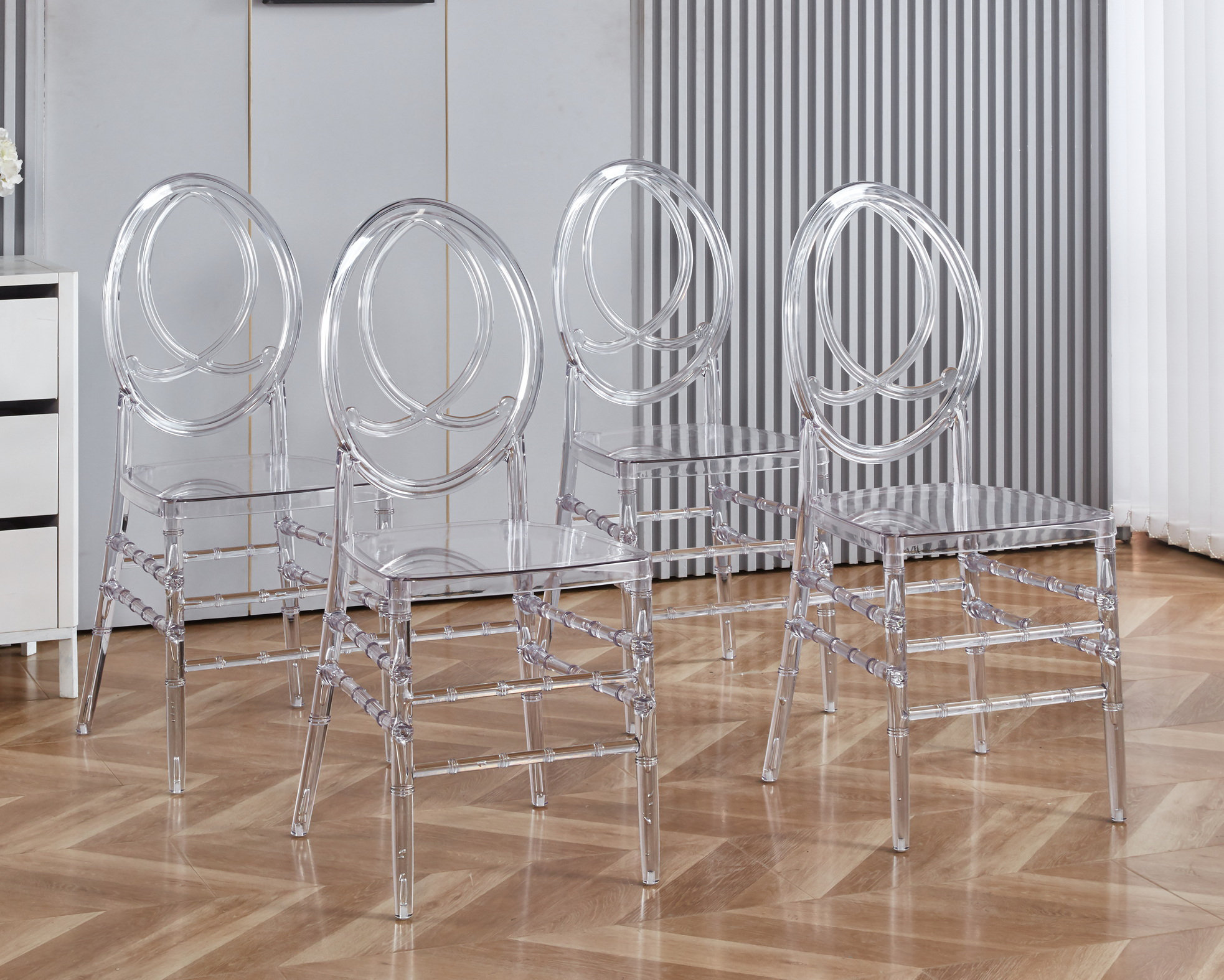 Hokku Designs Set Of 4 Wedding/dining Chairs - Pp Plastic Seat 220lbs ...