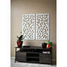 VIMA (Pebbles) Decorative Wall Panel - 48"L x 24"W, White Color PVC ...